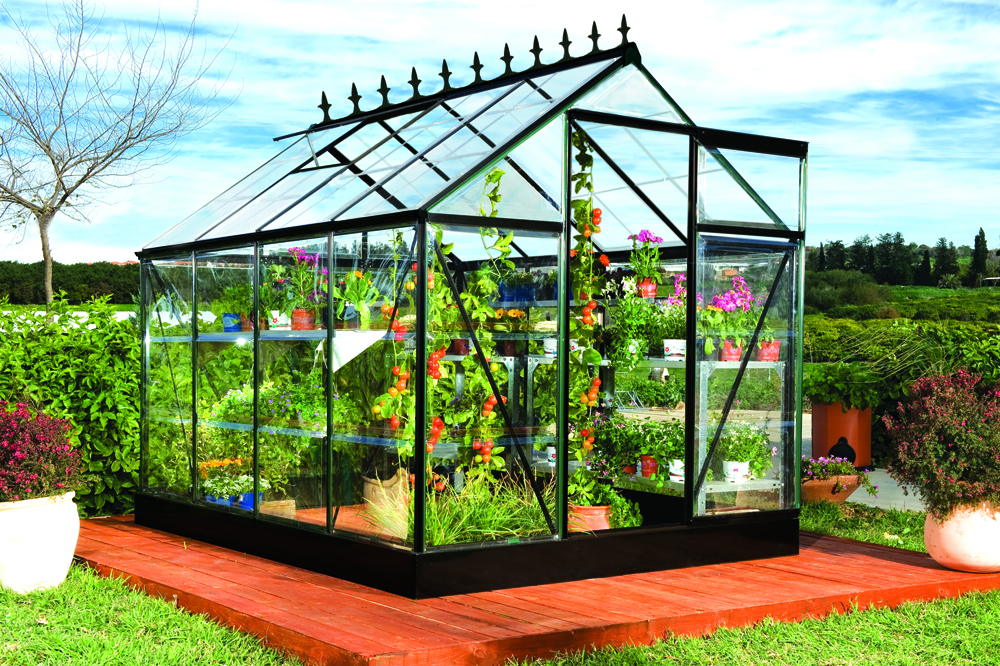 Serre Victorienne en aluminium avec panneaux polycarbonate de 4,9m2 ...